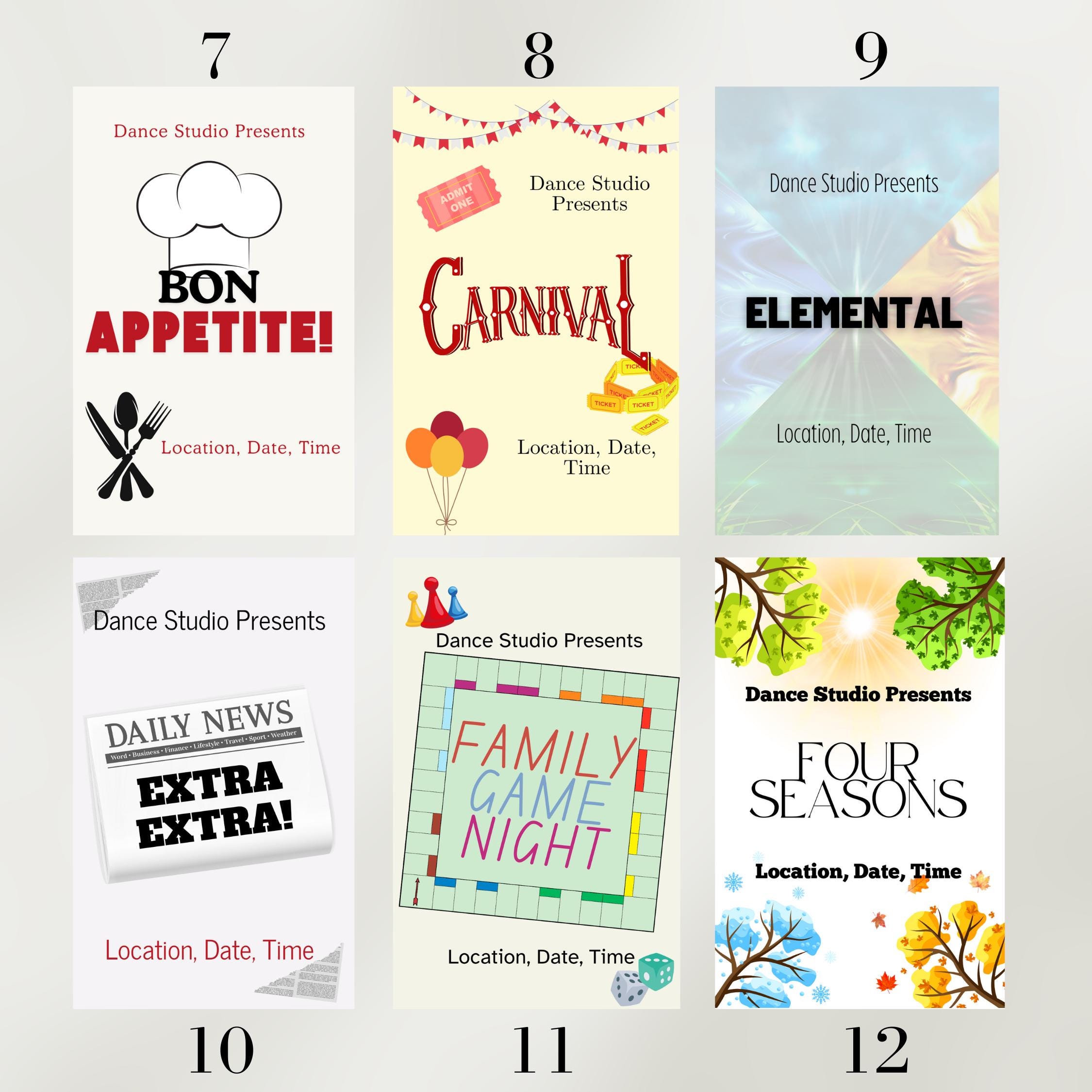 Ultimate Recital Program Template Bundle- Best Seller, 30 Digital ...