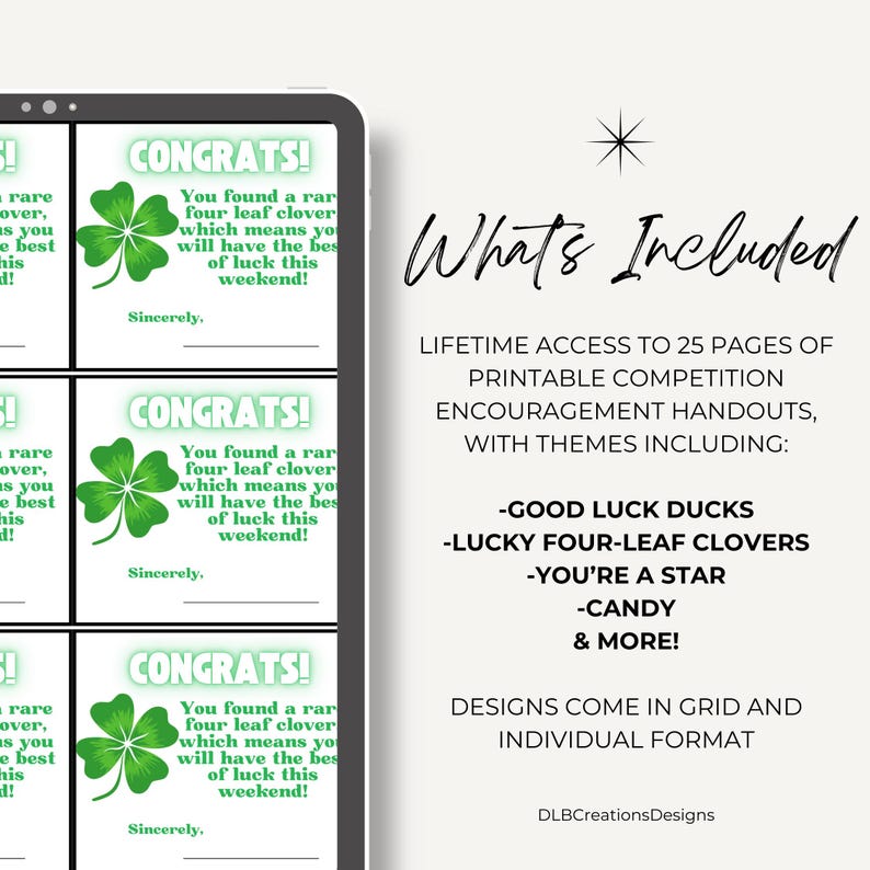 Dance Cheer Competition Handouts, Good Luck Notes (digital Download) - Etsy