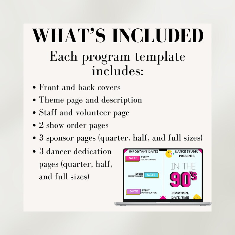 Ultimate Recital Program Template Bundle- Best Seller, 30 Digital ...