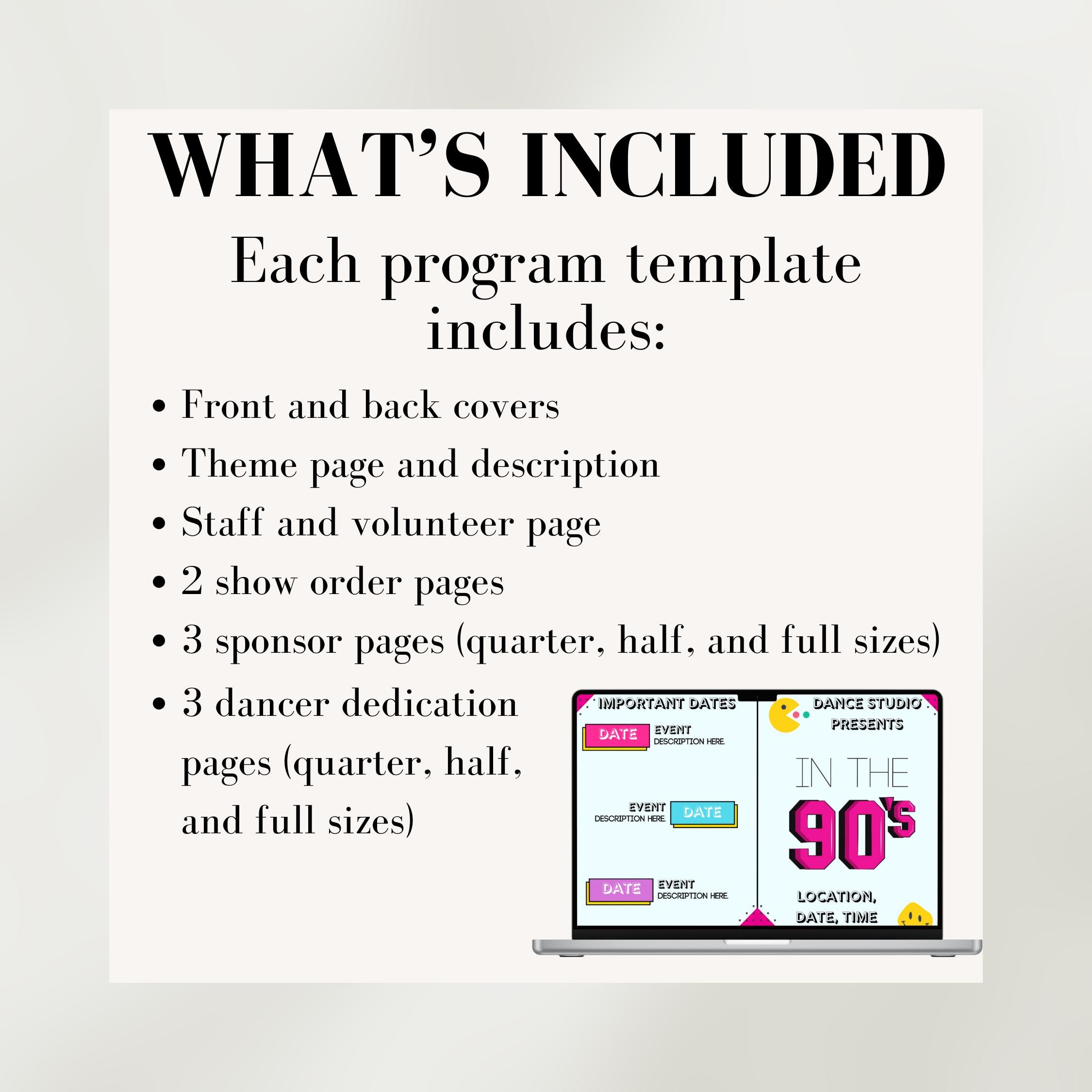 Ultimate Recital Program Template Bundle- Best Seller, 30 Digital ...