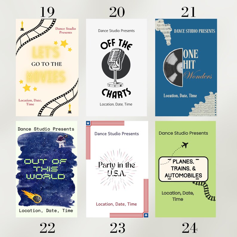 Ultimate Recital Program Template Bundle- Best Seller, 30 Digital ...