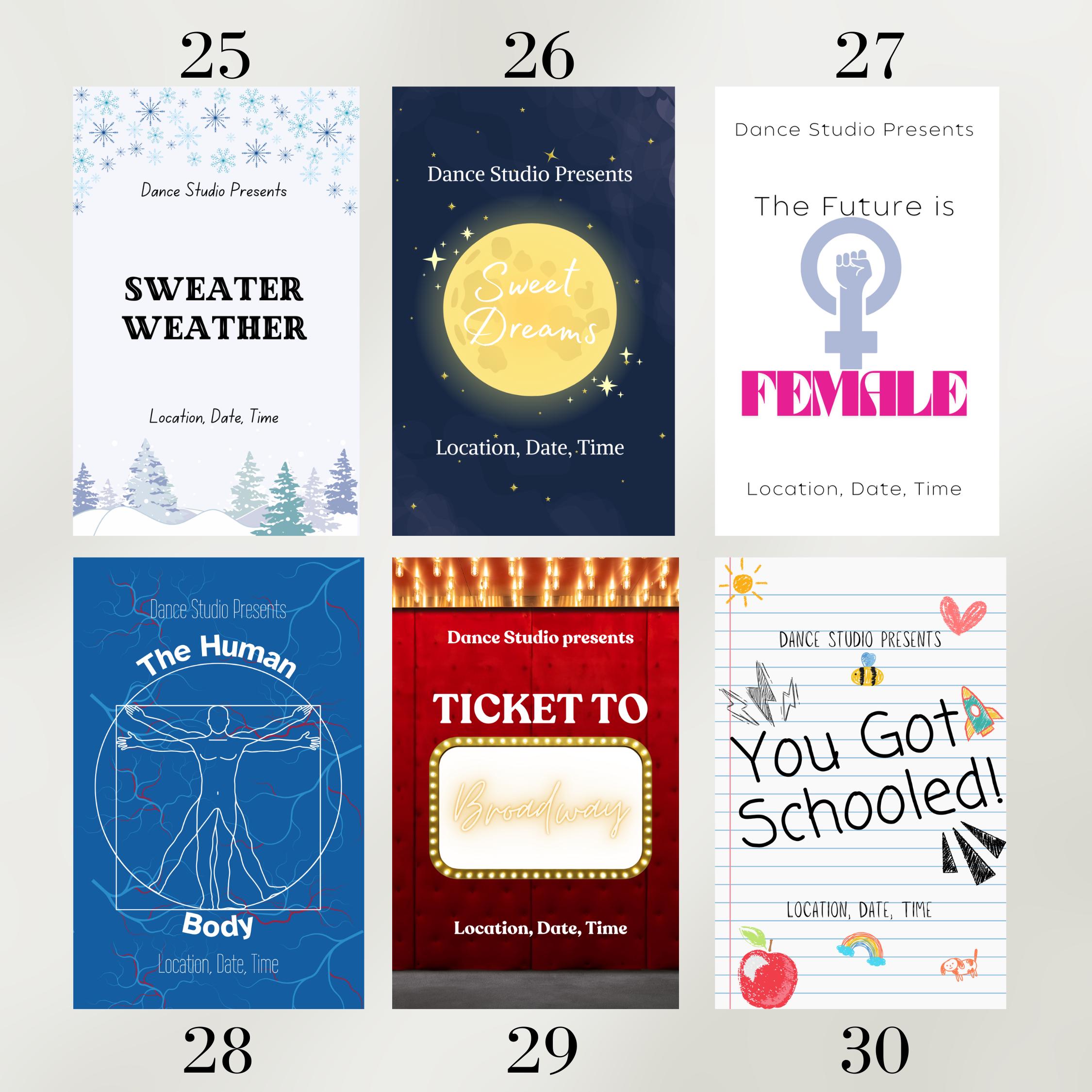 Ultimate Recital Program Template Bundle- Best Seller, 30 Digital ...