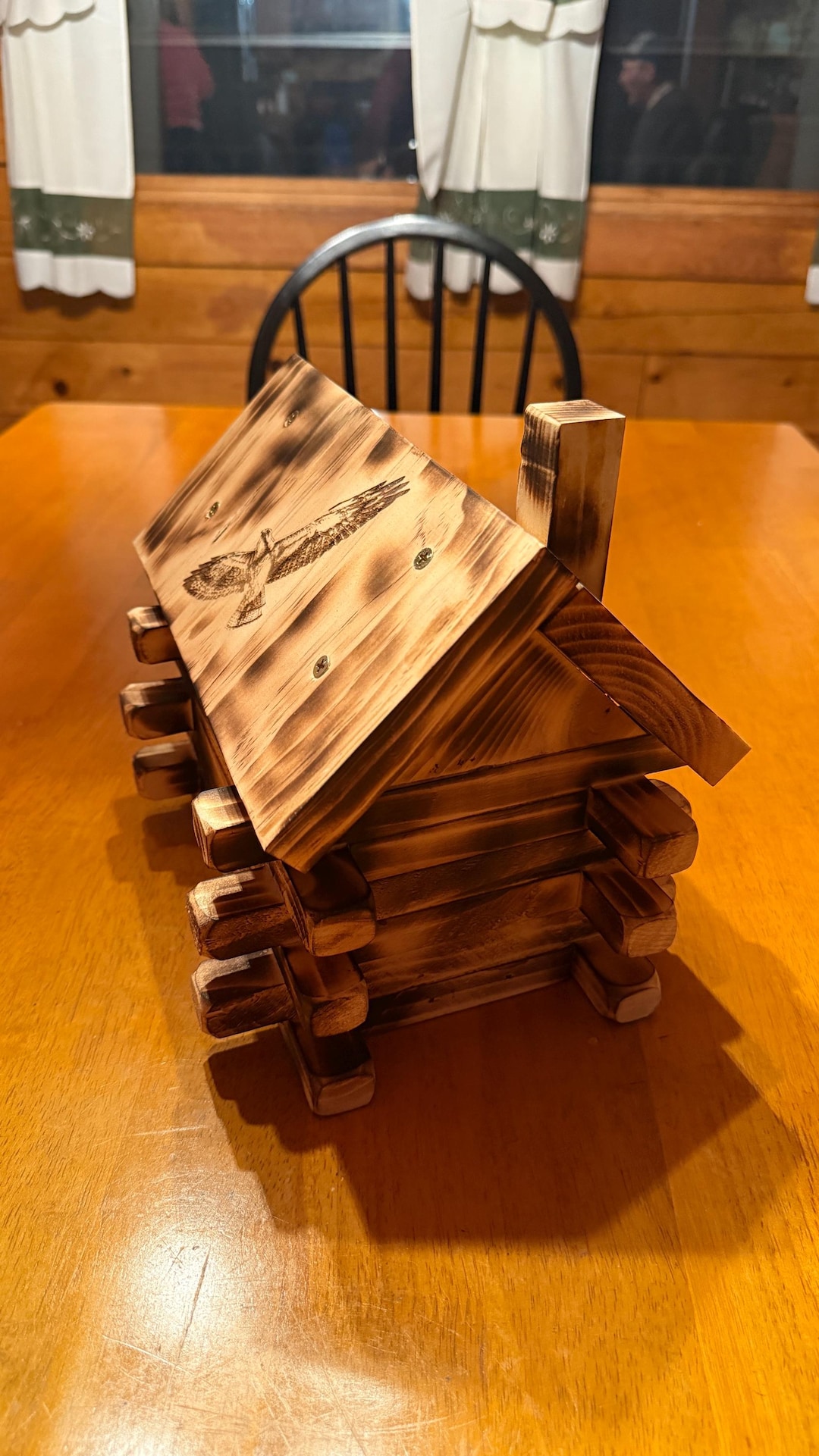 Personalized Engraved Rustic Log Cabin Birdhouse - Handmade in USA - Etsy
