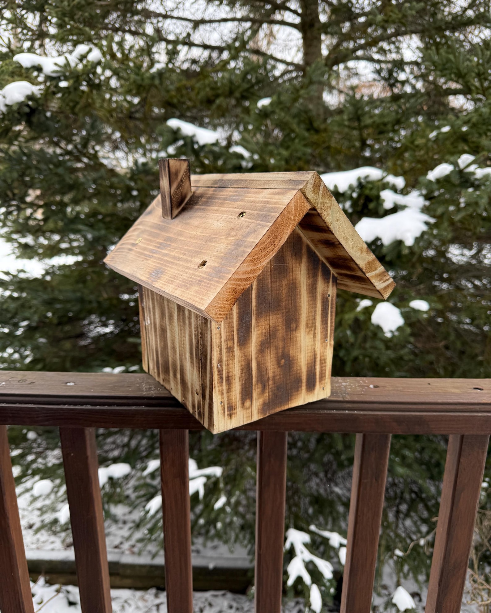 Traditional Rustic Birdhouse - Handmade in USA - Etsy