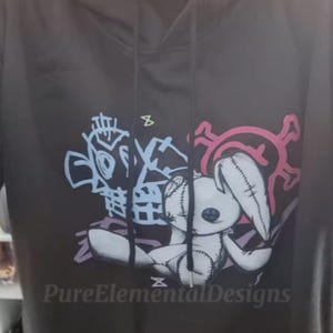 Jinx Hoodie Monkey Graffiti Bunny Unisex Inspired by Arcane - Etsy