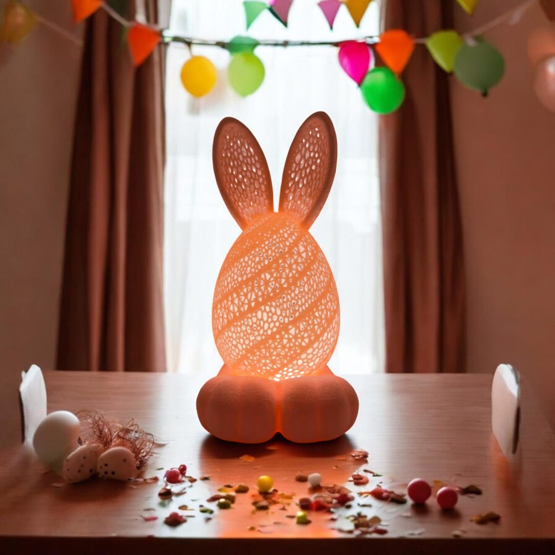 Easter Egg Bunny Lamp - Large - Etsy