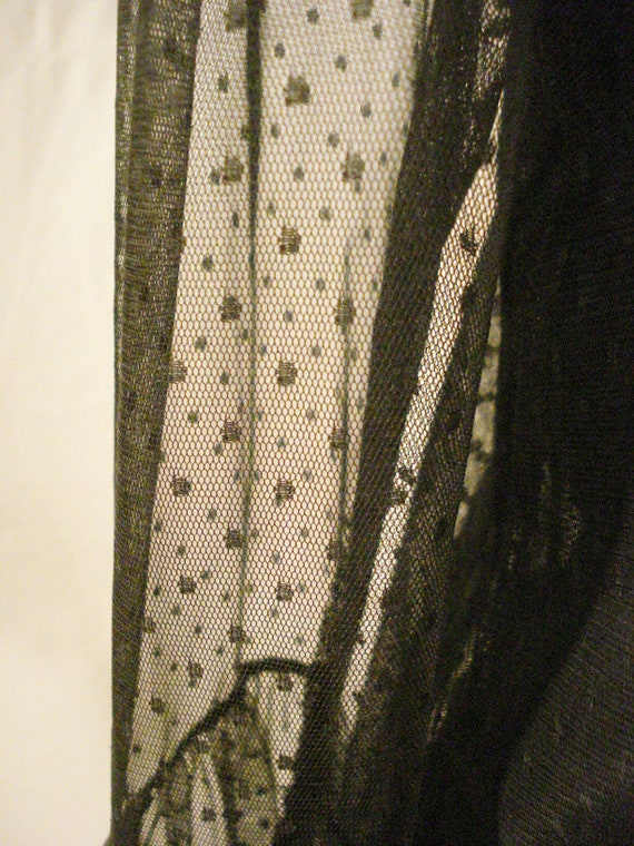 Black Sheer Romantic Embroidered Vintage Inspired Ruf… - Gem