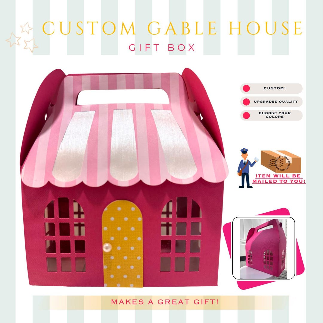 Custom Gable Box House — Choose Your Own Colors! Luxury Textured Card ...