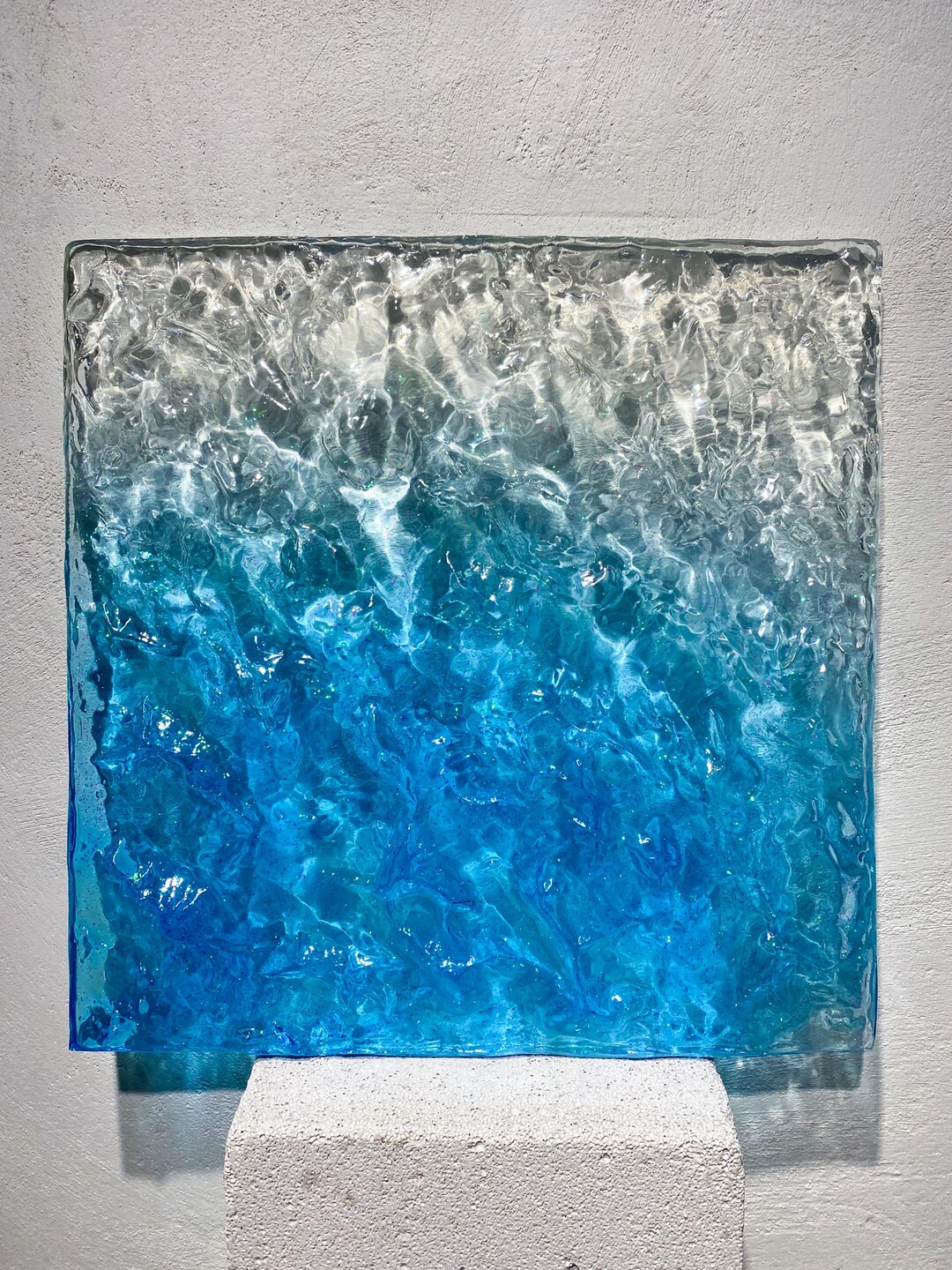 Blue Gradient Ocean — Resin Water Wall Sculpture - Etsy