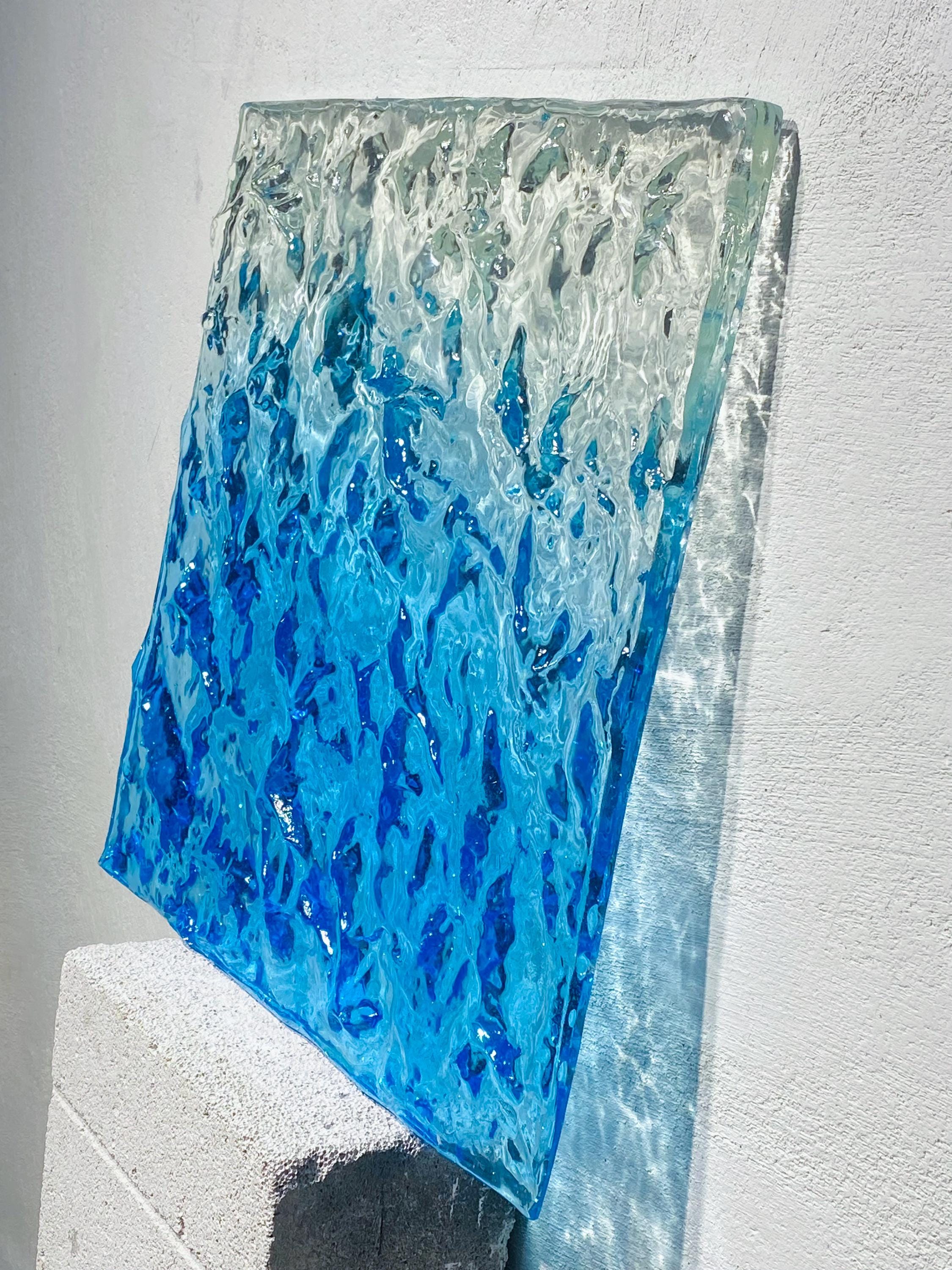 Blue Gradient Ocean — Resin Water Wall Sculpture - Etsy