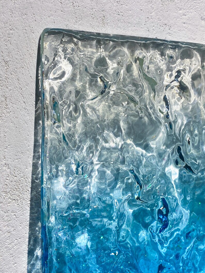 Blue Gradient Ocean — Resin Water Wall Sculpture - Etsy