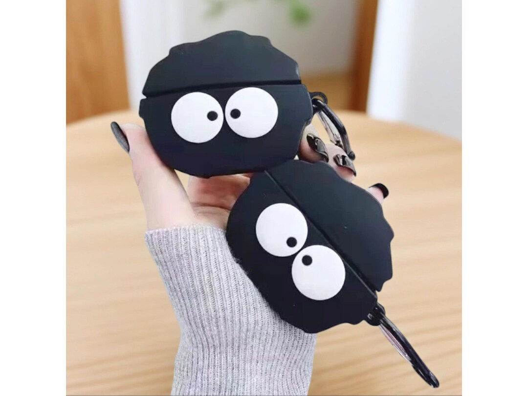 Soot Sprite AirPod Case, Silicone Cartoon Eyes AirPod Case, for AirPod ...