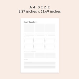 Goal Tracker Printable Template - Etsy