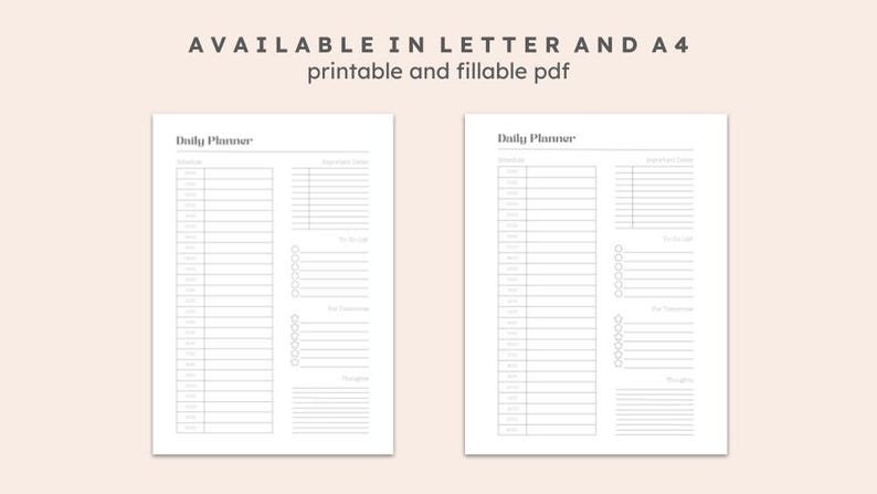 Daily Planner Printable | To-do List, Schedule & Priorities | Undated ...