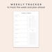 Weekly Tracker Printable | Habit, Mood, or Task Progress Log | Undated ...