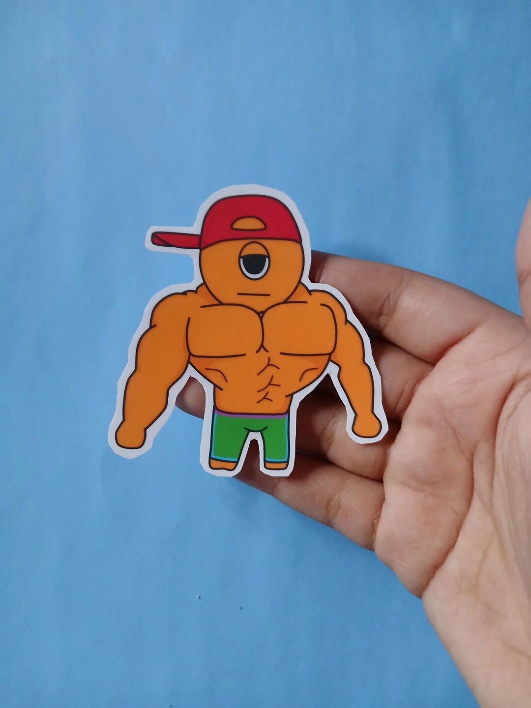 Muscle Chad, Stickers, Unamused Cyclops, He's Built and Adorable ...