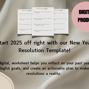 New Year's Resolution, Printable, Minimalist New Year's Resolution ...