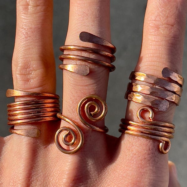 Copper Wire Ring - Etsy