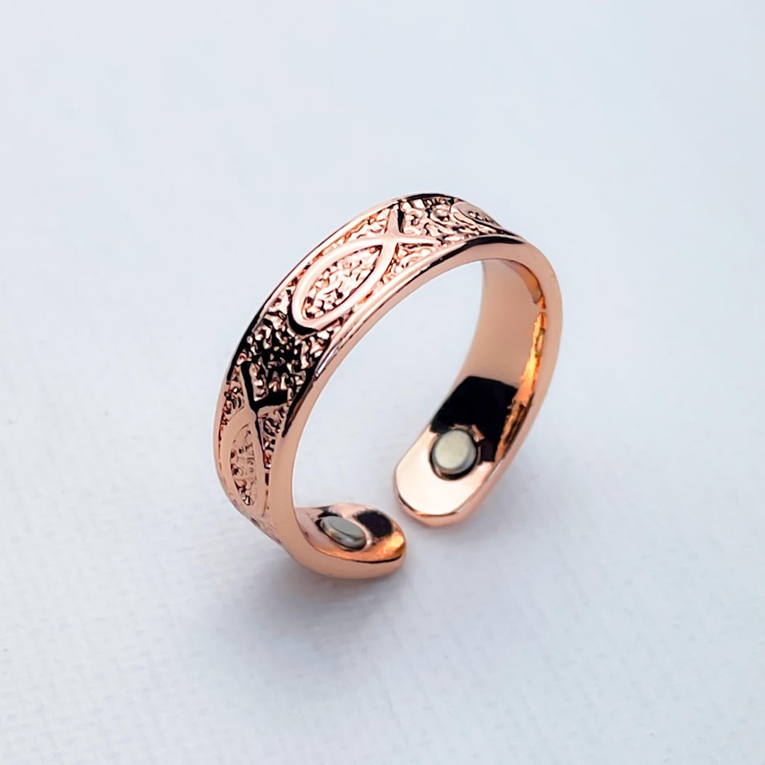 100% Pure Copper Magnetic Therapy Ring for Pain Relief & Healing ...