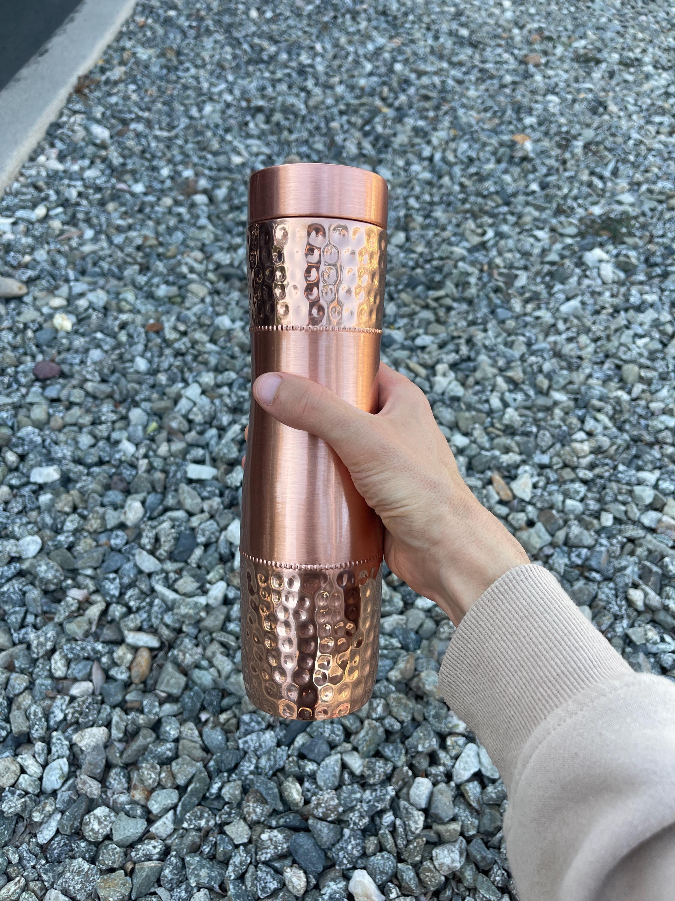 Pure Copper Water Bottle, Handmade, Purifies Water Naturally, Eco ...