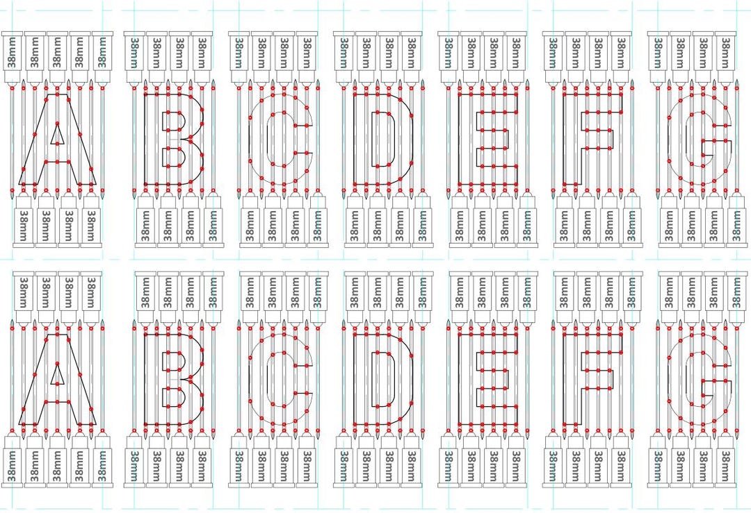 METAL ALPHABET - Needle Play Piercing Stencil - Etsy
