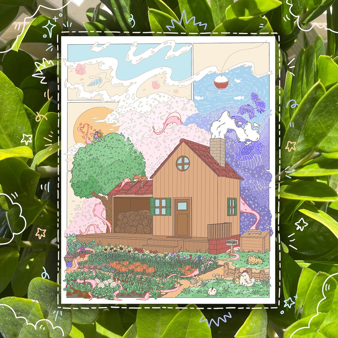 Stardew Valley Farm Art Print – Whimsical Fantasy Cozy Game ...