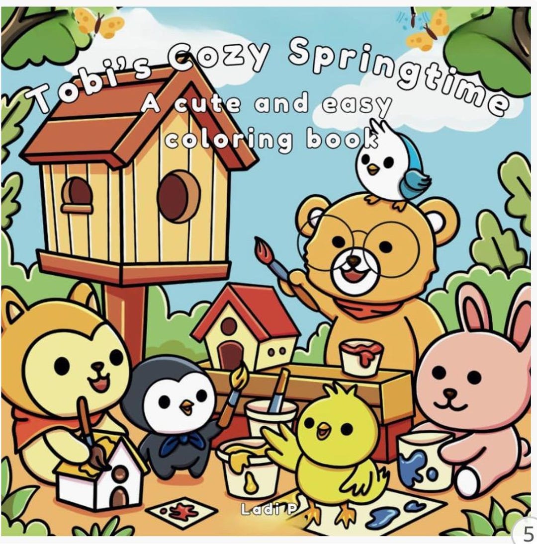 Tobi's Cozy Springtime Coloring Book - Etsy