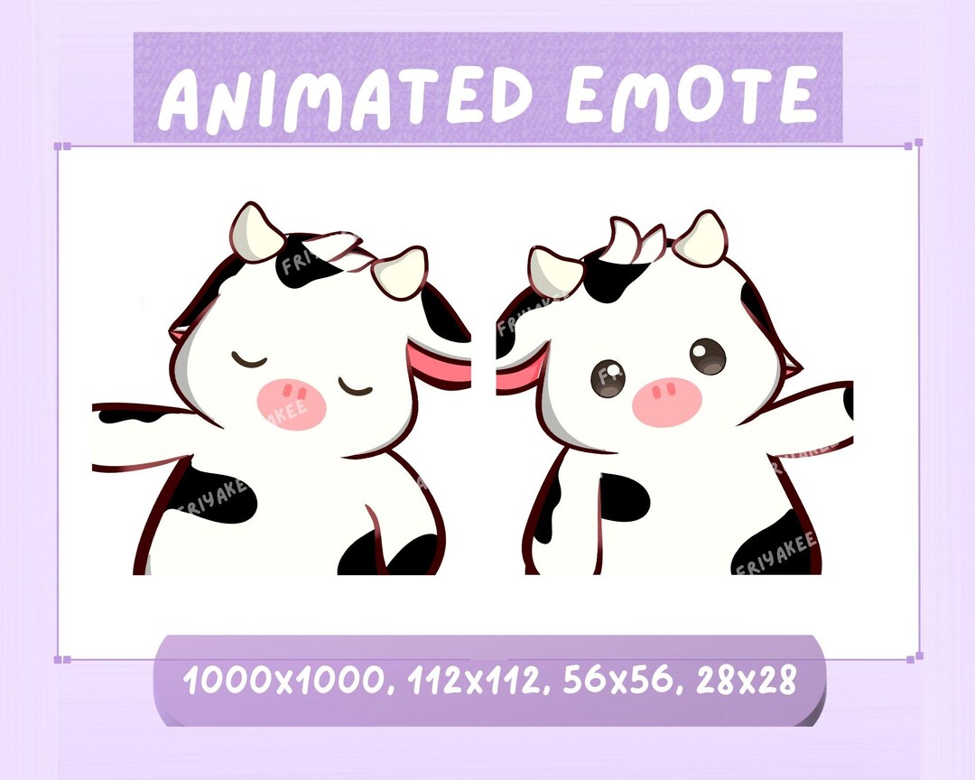 Animated Cow Wiggle Dance Emote: Twitch, Discord, Youtube (GIF Digital ...