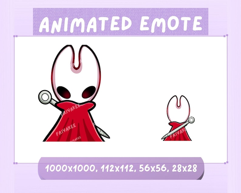 Animated Hornet Walk Away Emote: Silksong Inspired Twitch Discord ...
