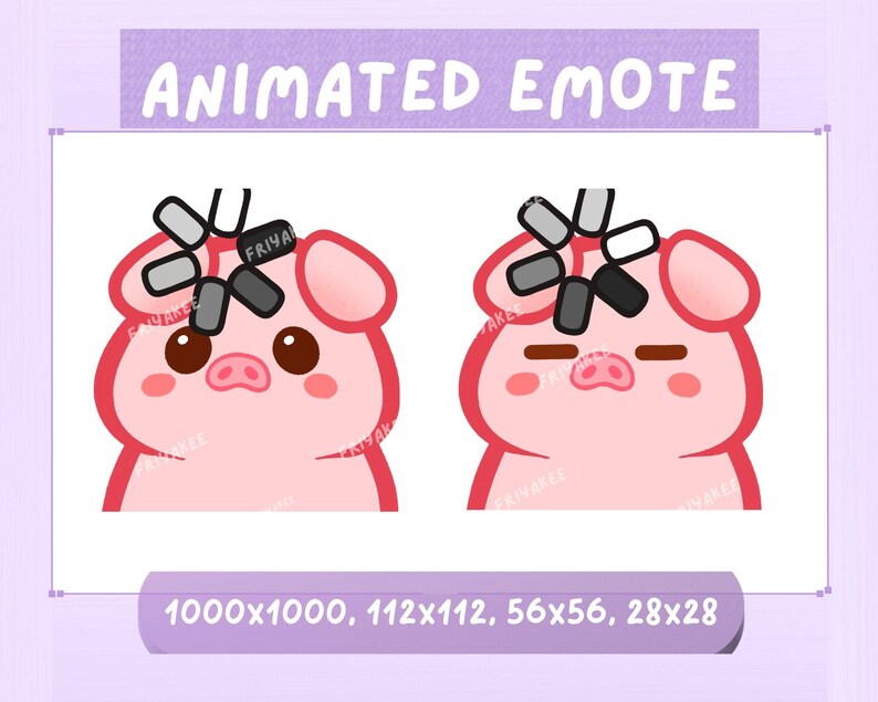 Animated Loading Pig Emote – Twitch Discord Youtube (digital Download ...