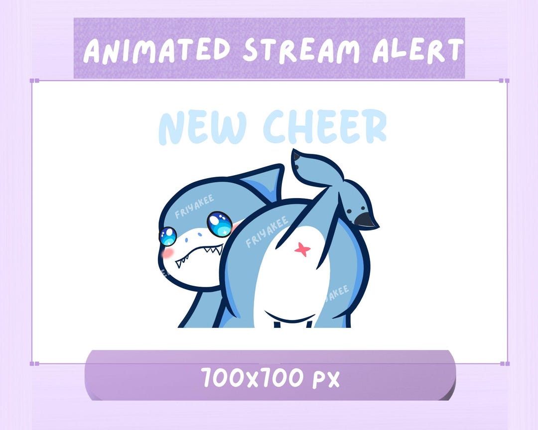 Animated Jeff the Land Shark Stream Alert Pack: Twitch Discord Youtube ...