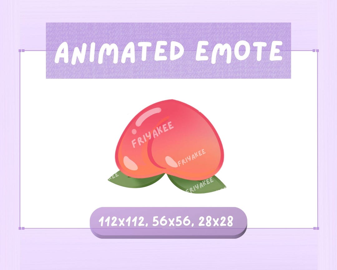 Animated Peach Emote - Juicy Bouncing Peach for Twitch / Discord Emotes ...