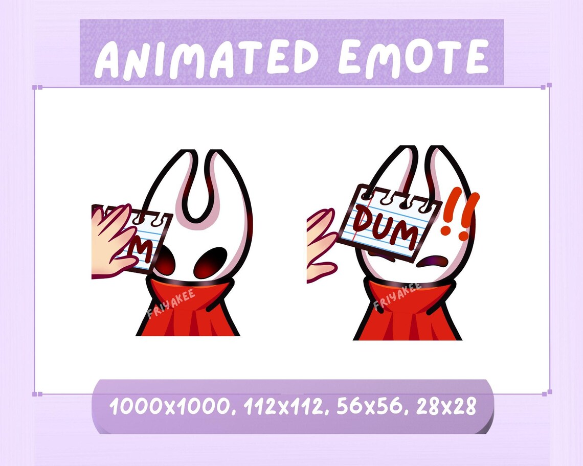 Animated Dum Hornet Emote: Silksong Hollow Knight Inspired Twitch ...