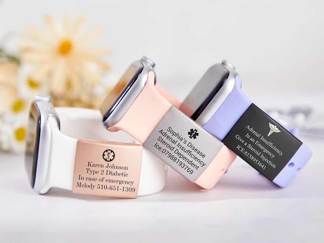 Personalized Medical Alert ID Tag,engraved Alert ID Tag for Watch Band ...