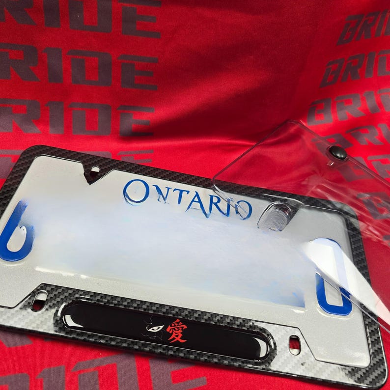 Anime License Plate Frame With Cover and Plate Bolt Gaara "love" 愛 ...