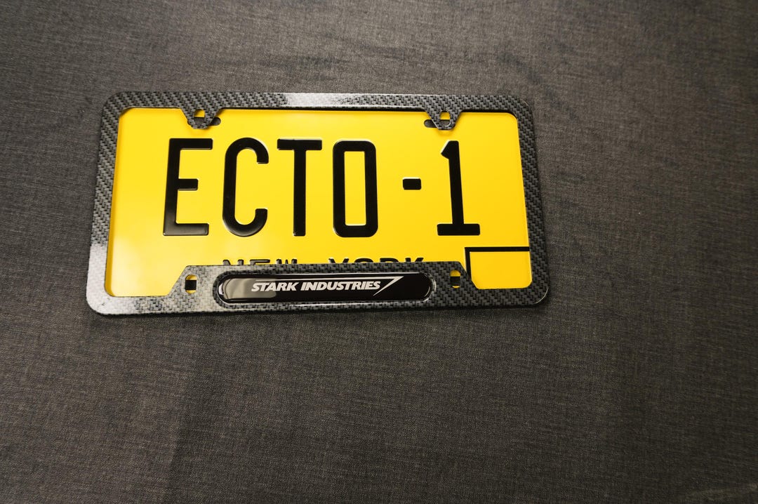 Anime License Plate Frame With Cover and Plate Bolt Starks Industry - Etsy