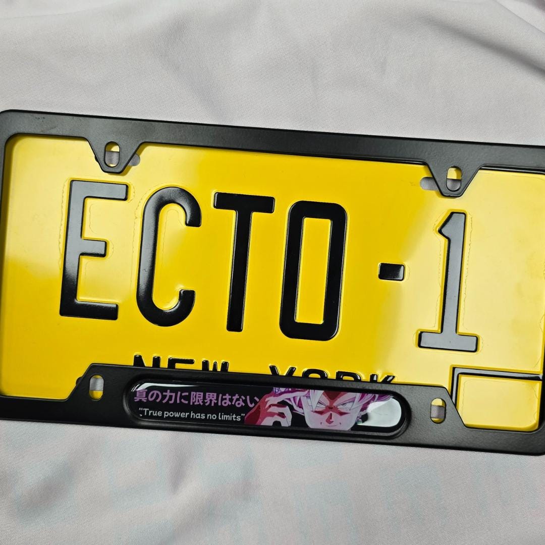 Anime License Plate Frame With Cover: True Power Has No Limits - Etsy
