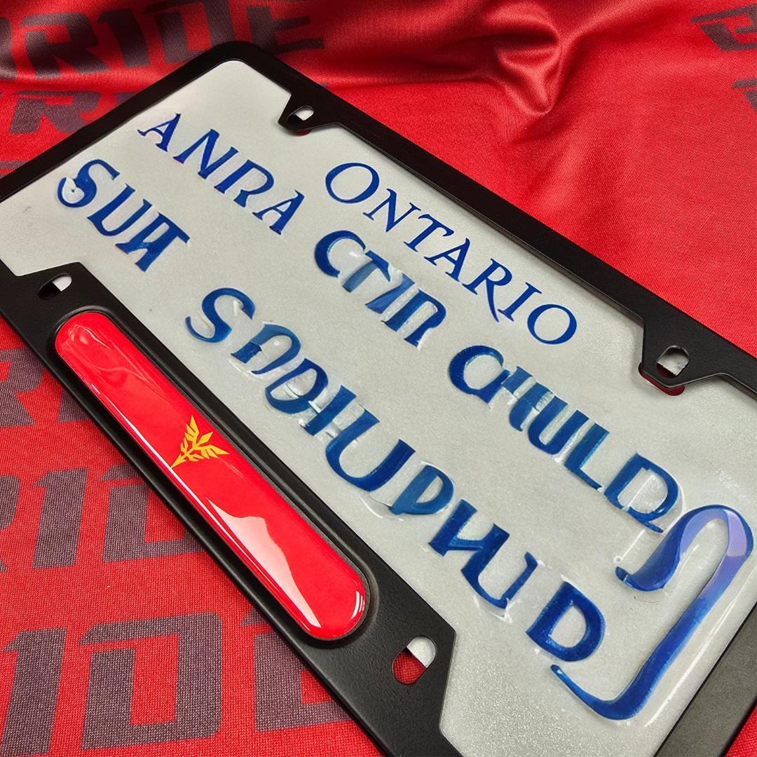 Anime License Plate Frame With Cover and Plate Bolt: Neo Zeon Char ...