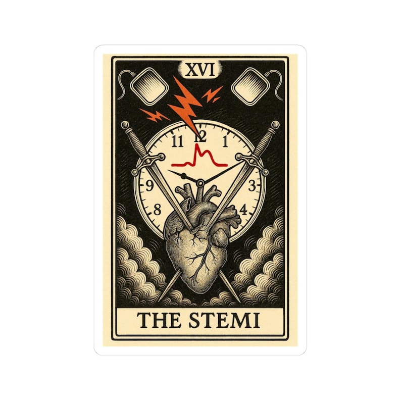 EMS Tarot "the Stemi" Kiss-cut Stickers | Cardiology Enthusiast ...