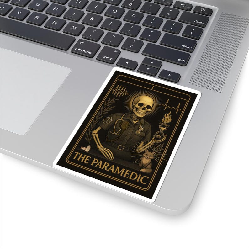 EMS Tarot "the Paramedic" Skeleton Kiss-cut Stickers | Ambulance, EMT ...