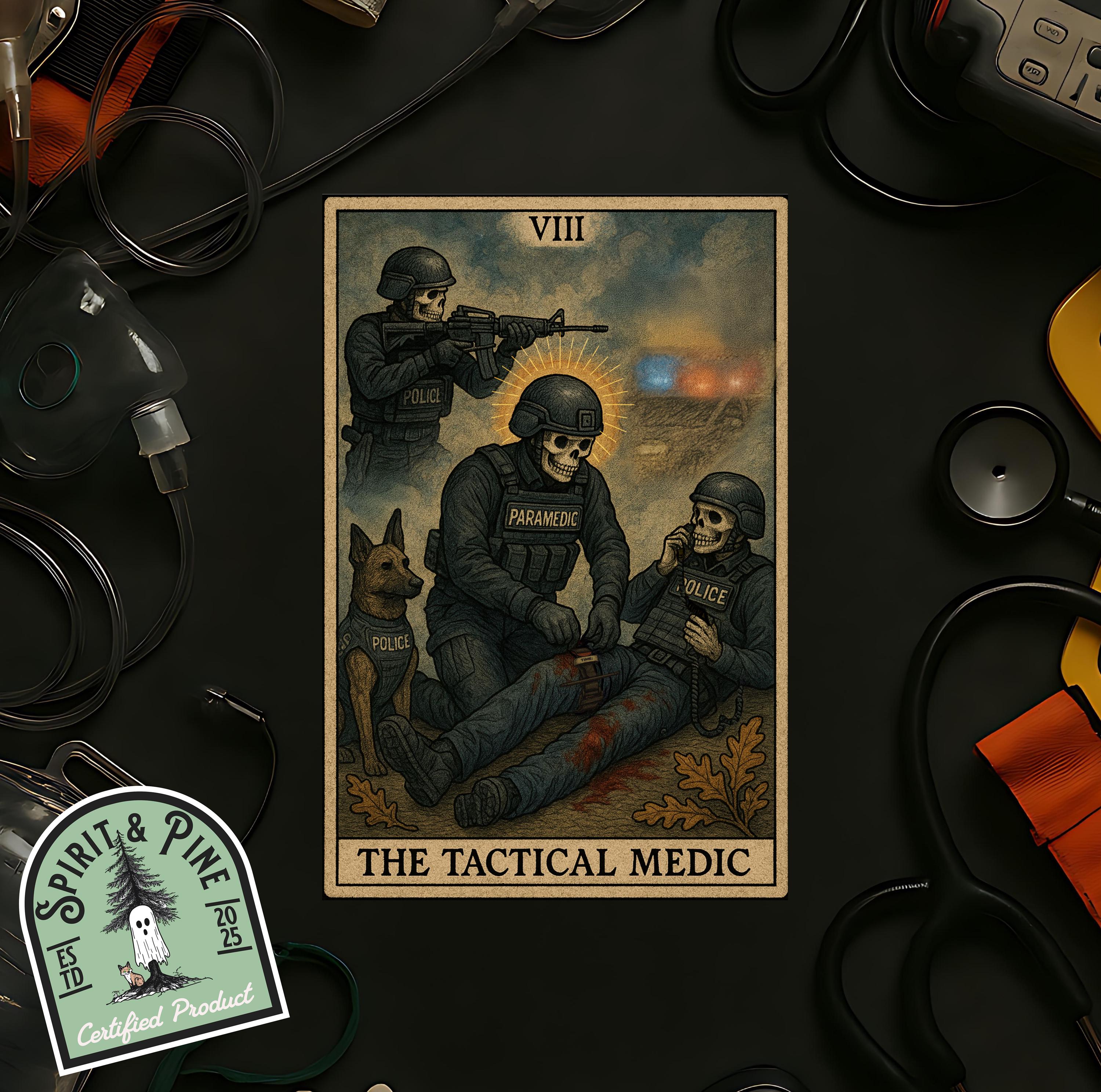 EMS Tarot "tactical Medic" Skeletal Kiss-cut Stickers | EMS Duty Decor ...