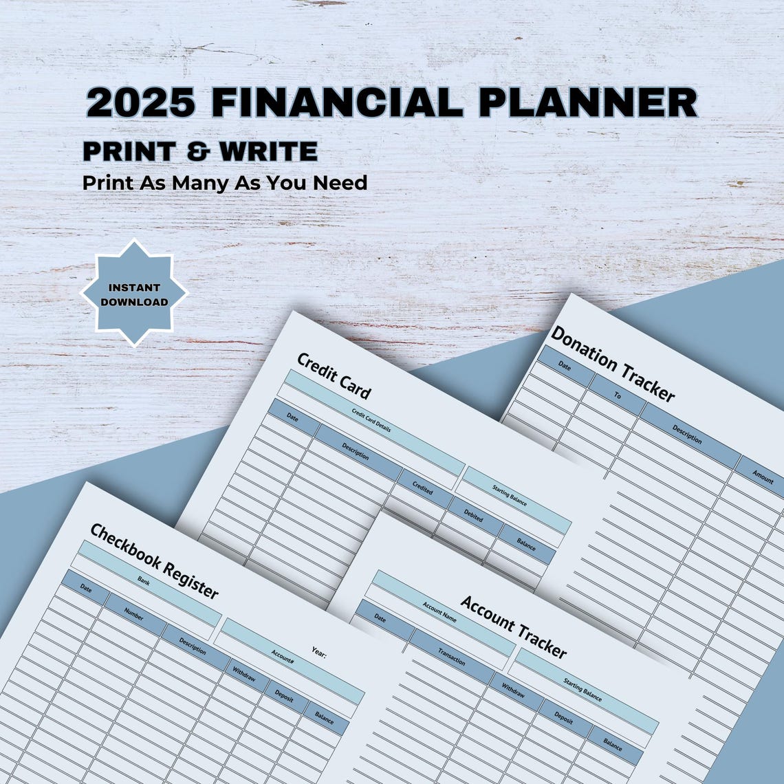 2025 Finance Planner | Budget Planner | Monthly Budget | Financial ...