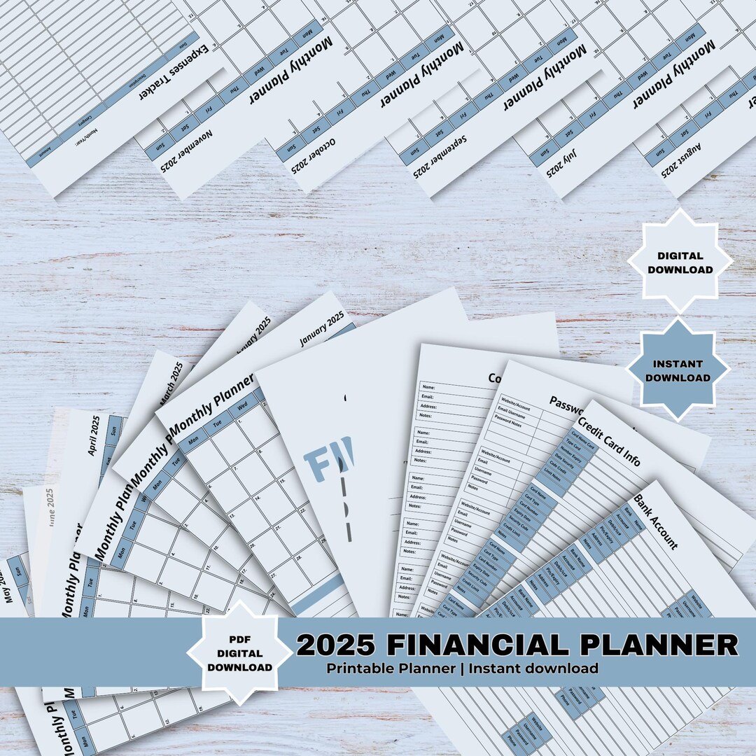 2025 Finance Planner | Budget Planner | Monthly Budget | Financial ...