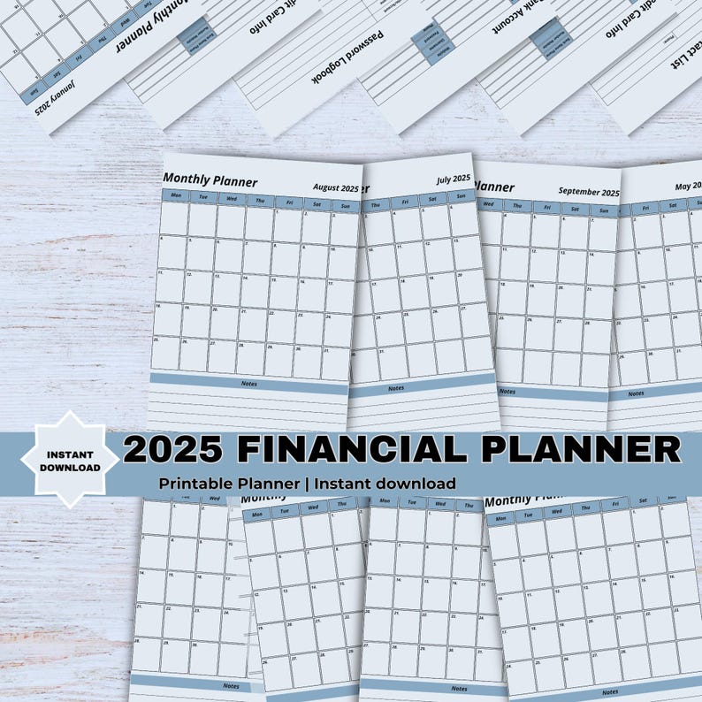 2025 Finance Planner | Budget Planner | Monthly Budget | Financial ...