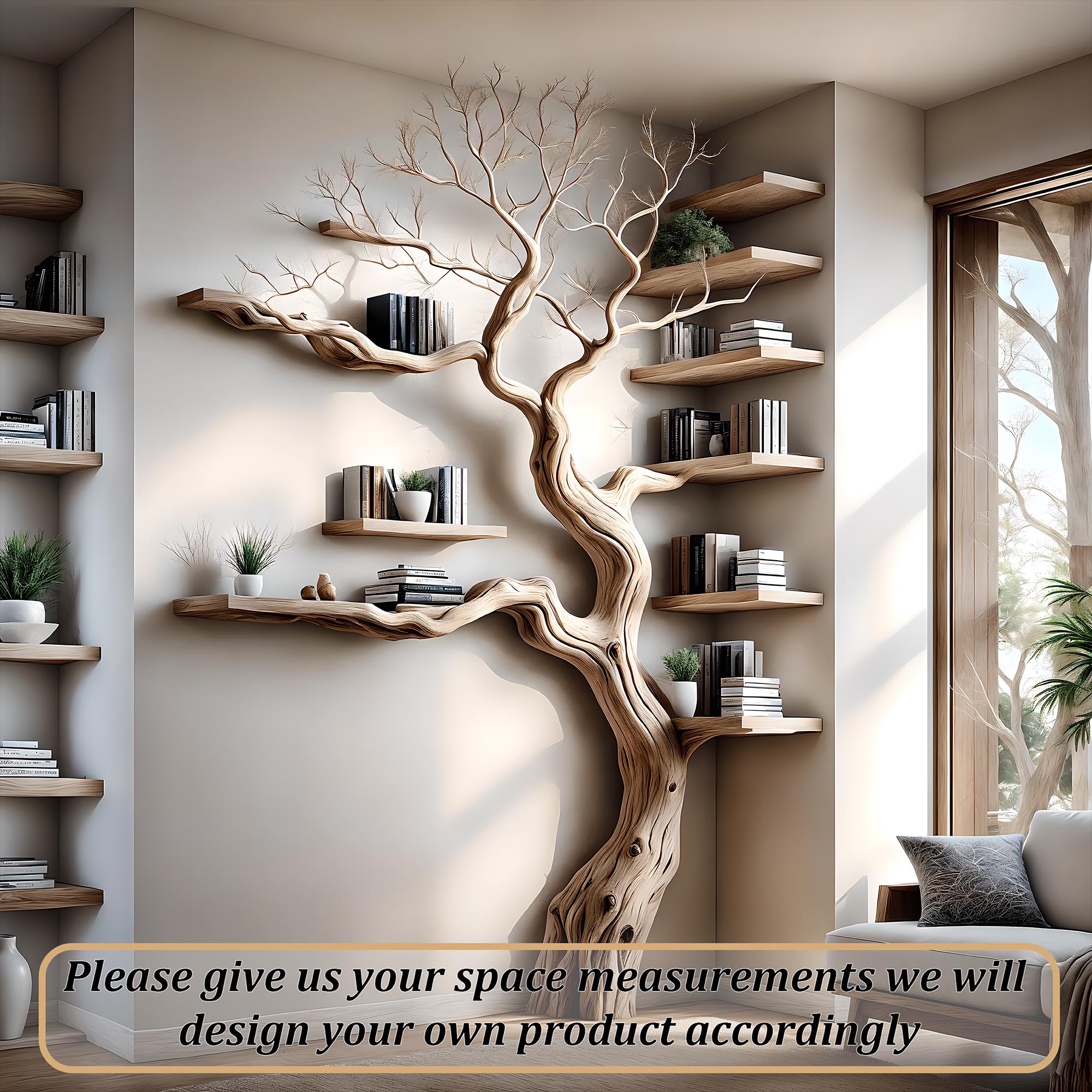 Tree Branch Bookshelf Natural Beauty for Modern Spaces - Etsy