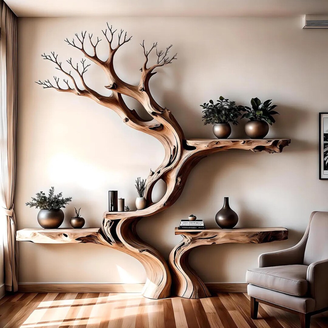 Pamela Mercil Tree Branch Shelf Handmade Charm for Any Room.listing - Etsy