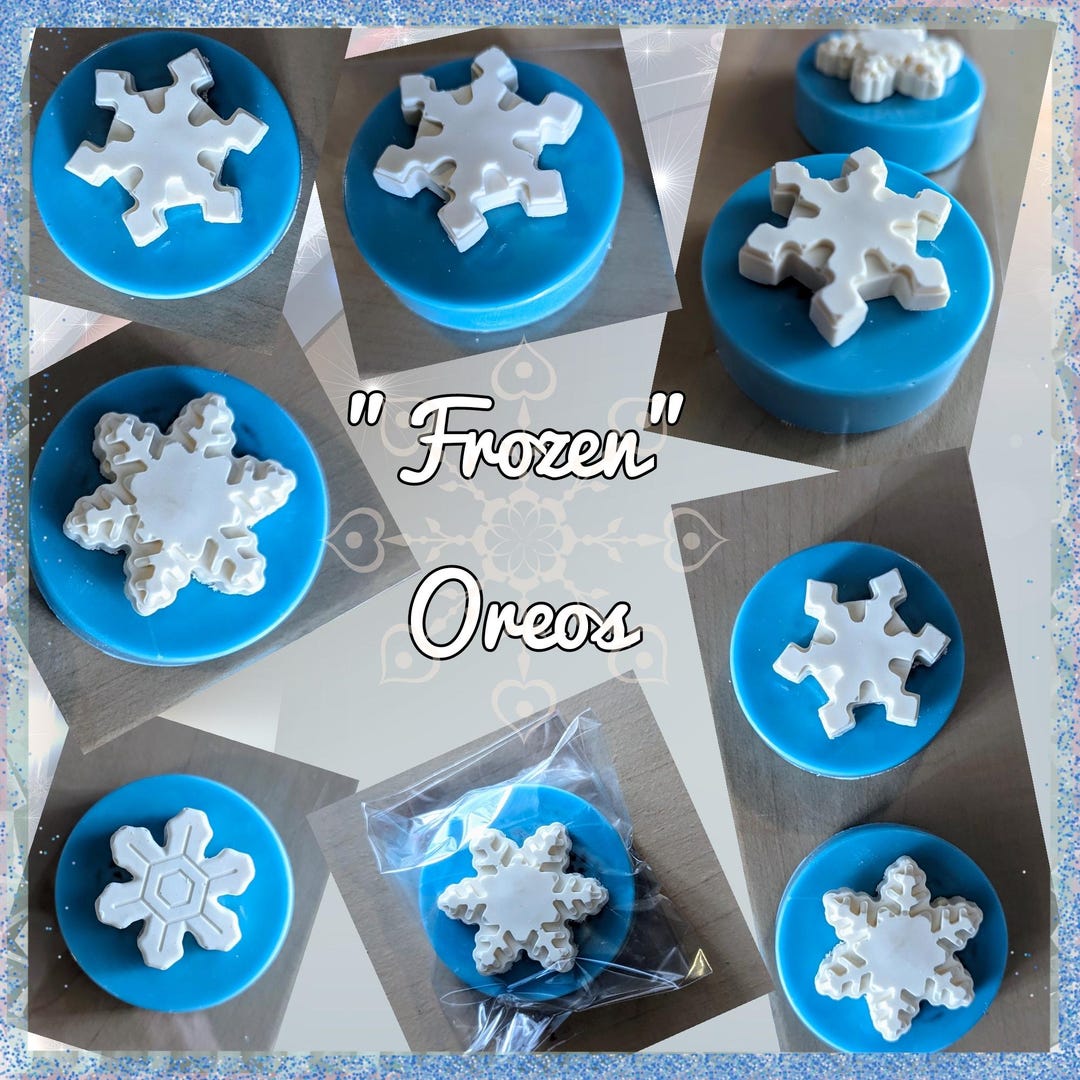4 Pack of Disneys the Movie Frozen Elsa Themed Snowflake Blue and White ...