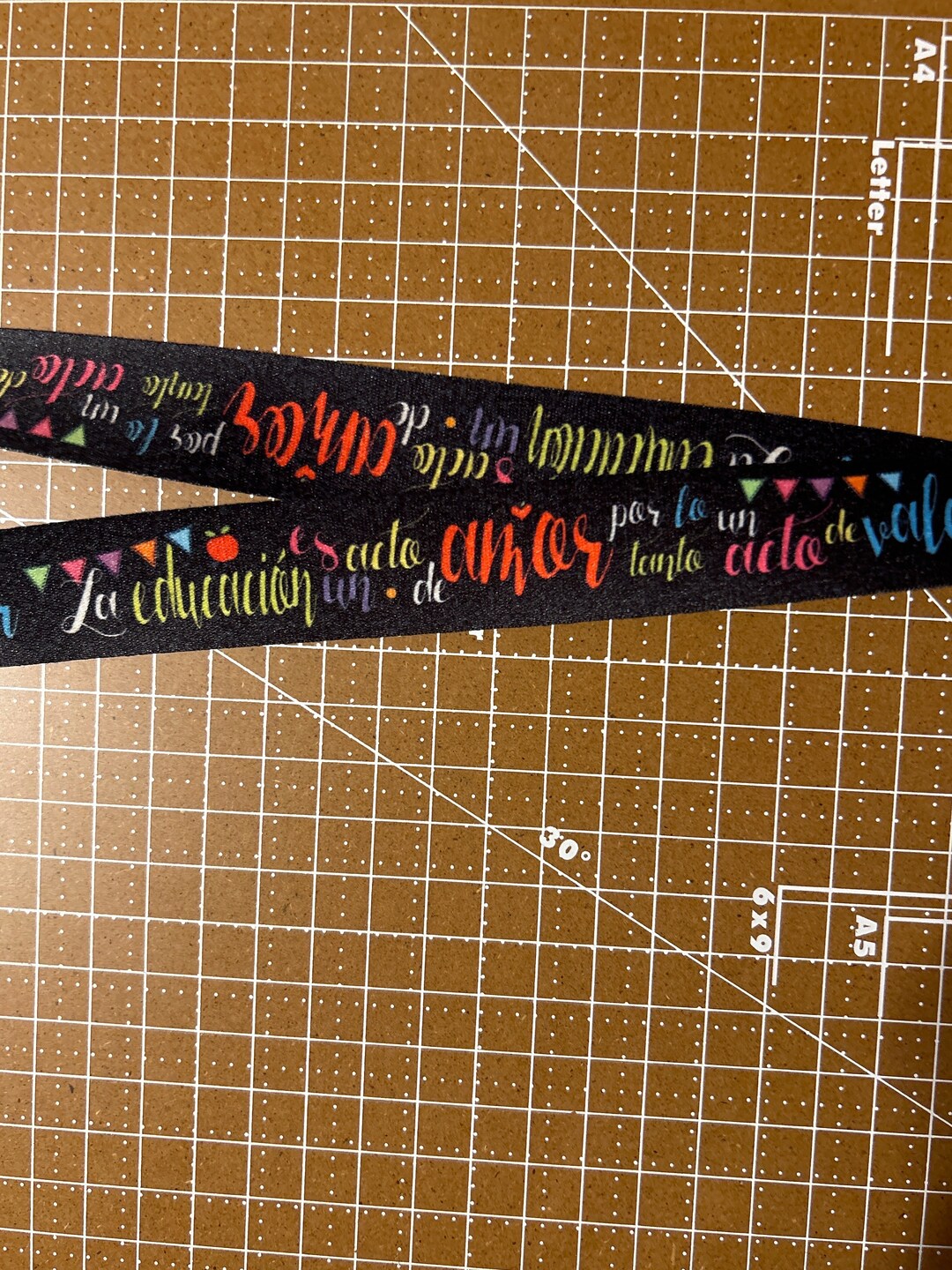 Spanish Teacher Lanyard - Educational Print, 30” Long - Etsy
