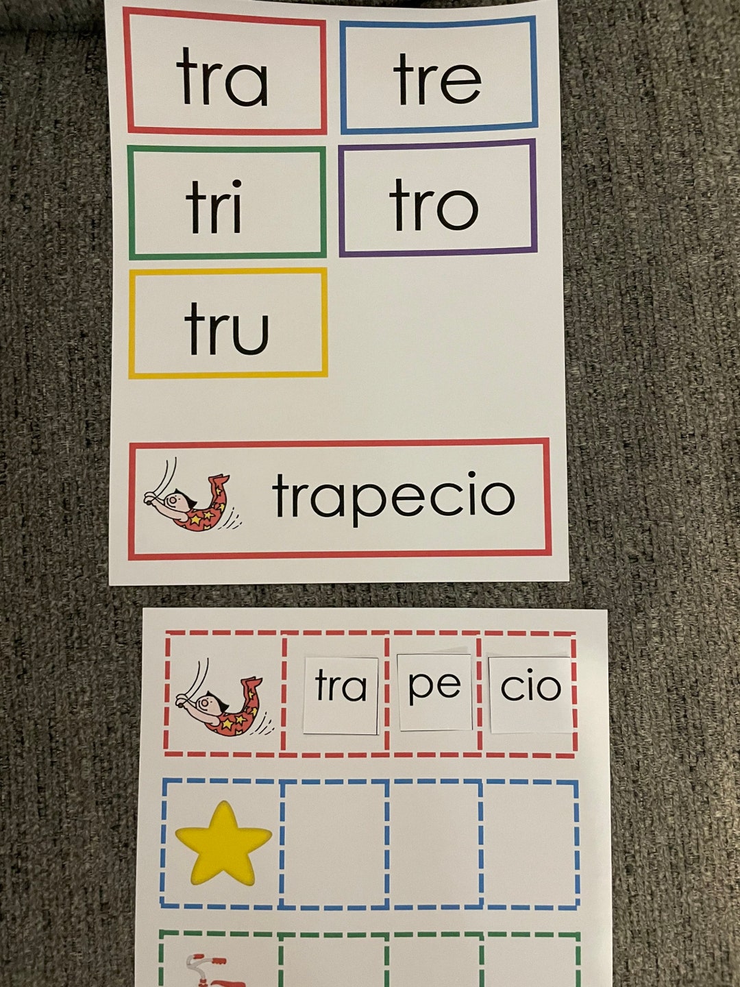 Palabras Por Sílabas Para Armar - Etsy