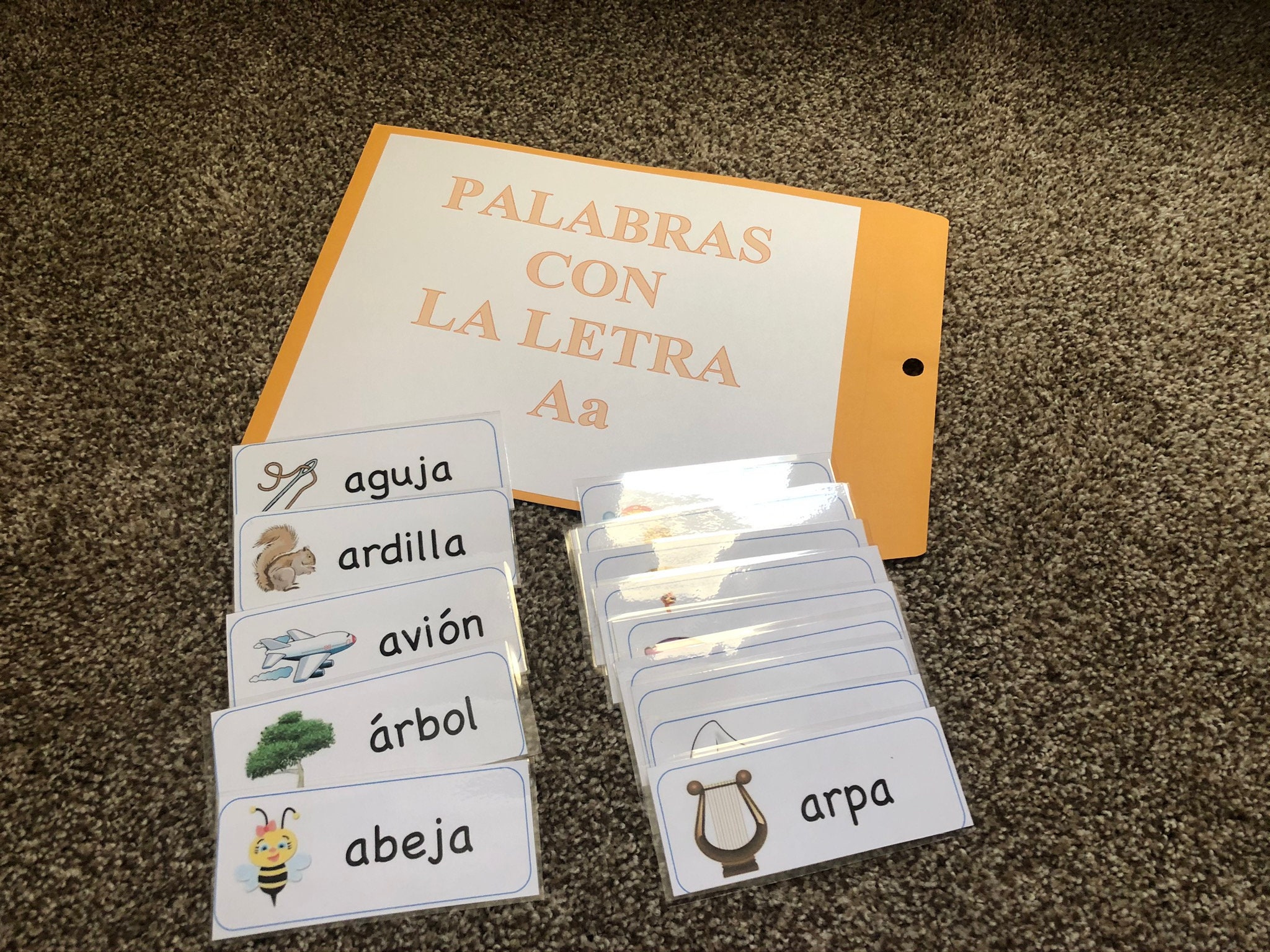 Set De Mini Tarjetas De Las Vocales - Etsy